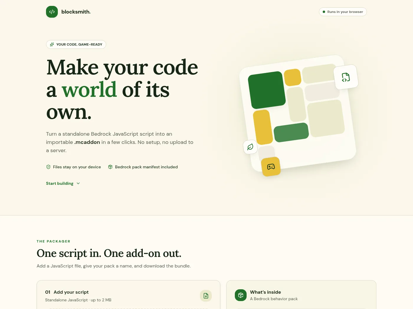 Code to MCAddon