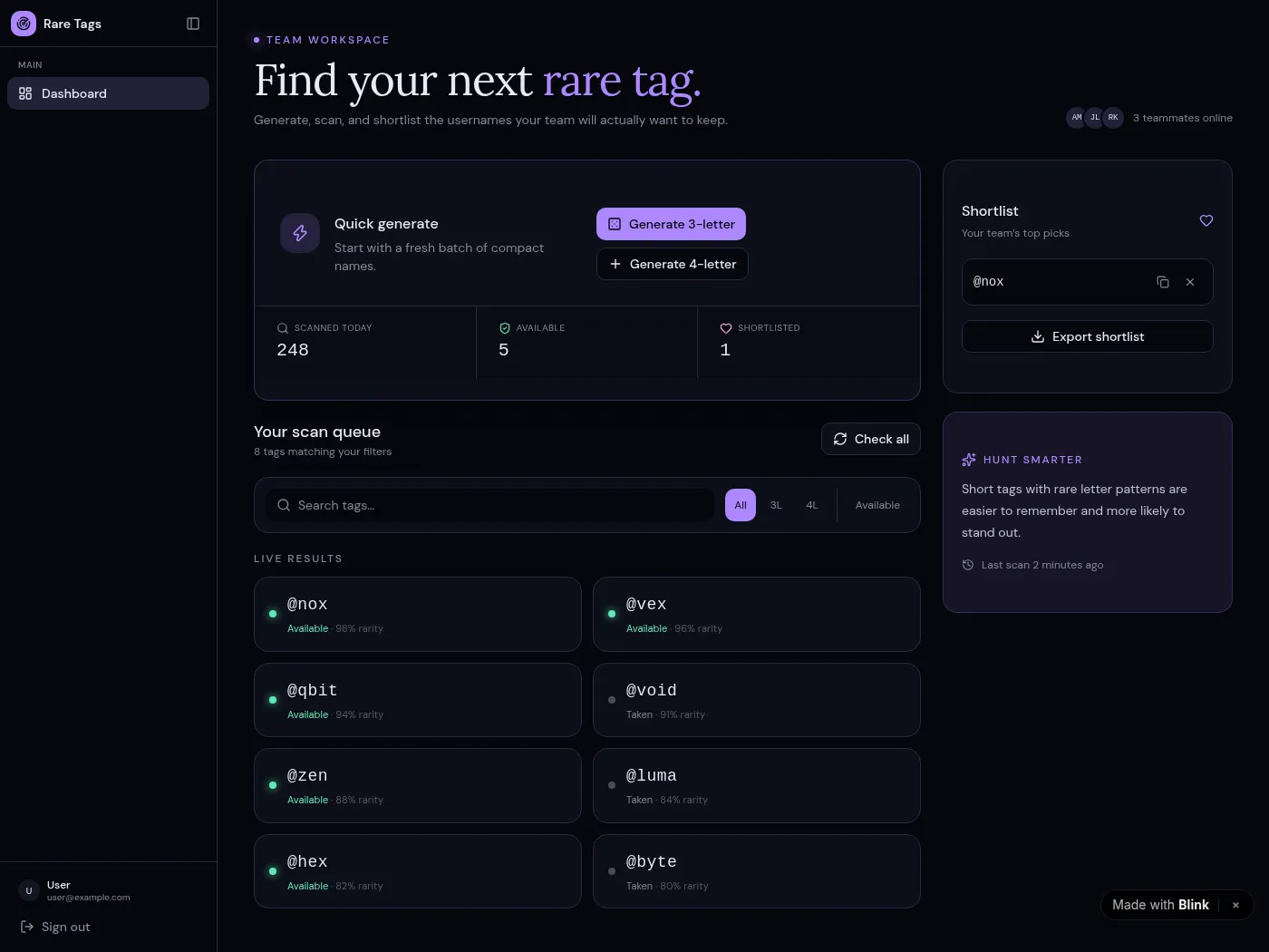 Rare Discord Tag Finder