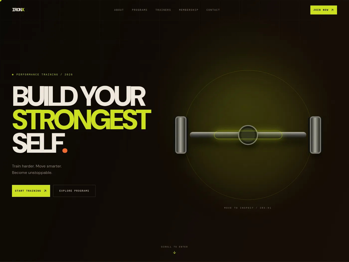 IRONX 3D Fitness Website
