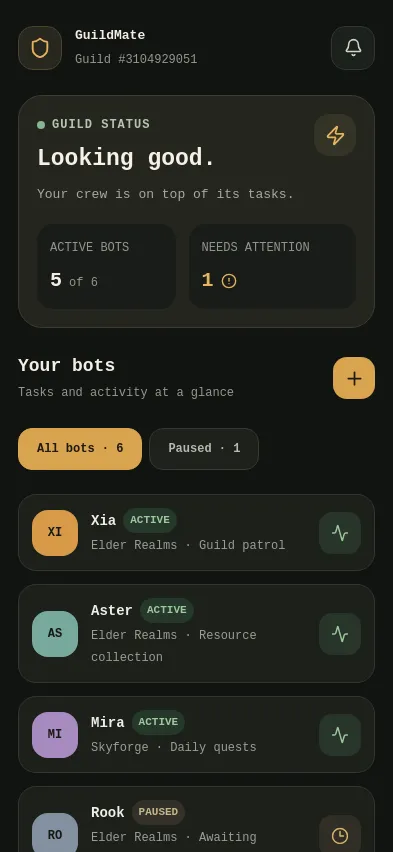 GuildMate Bot Player