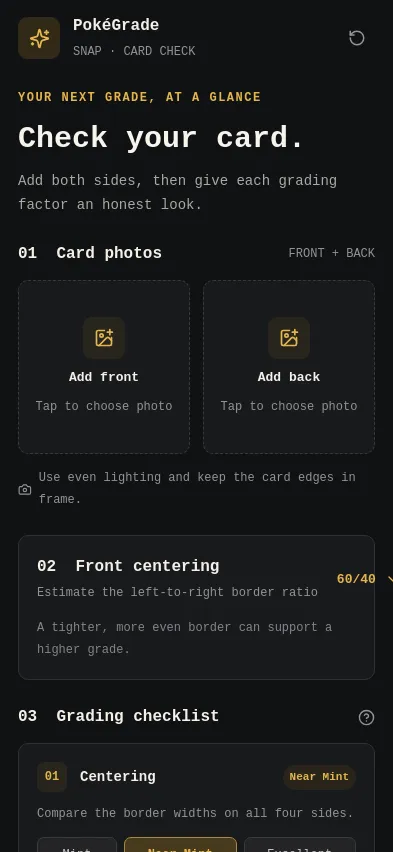 PokéGrade Snap