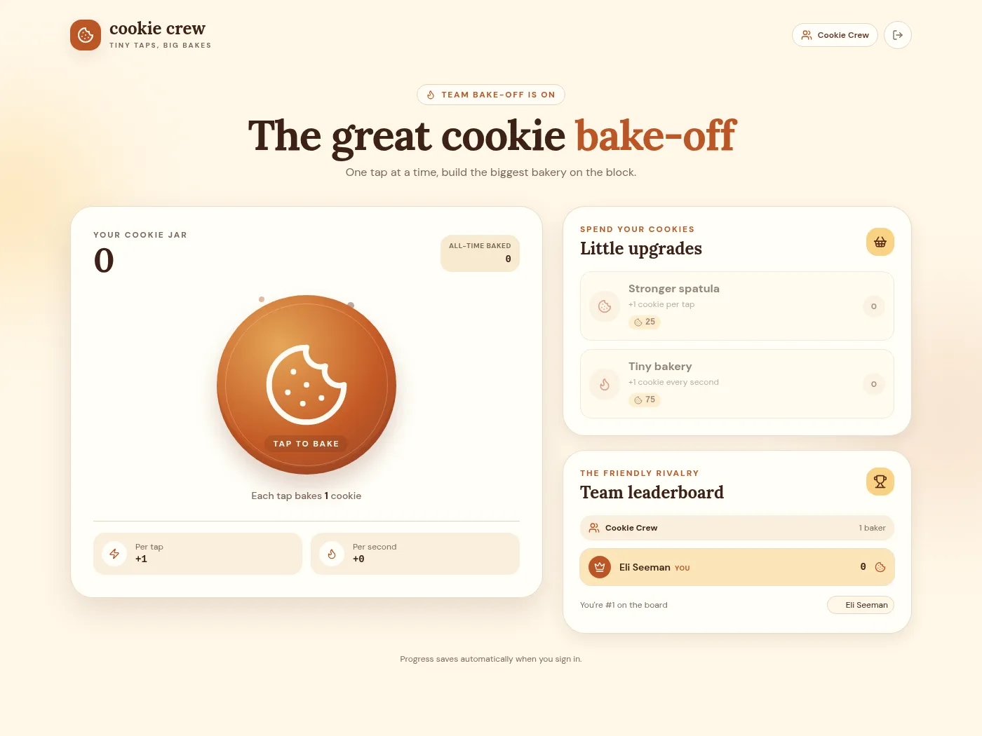 Mobile Cookie Clicker