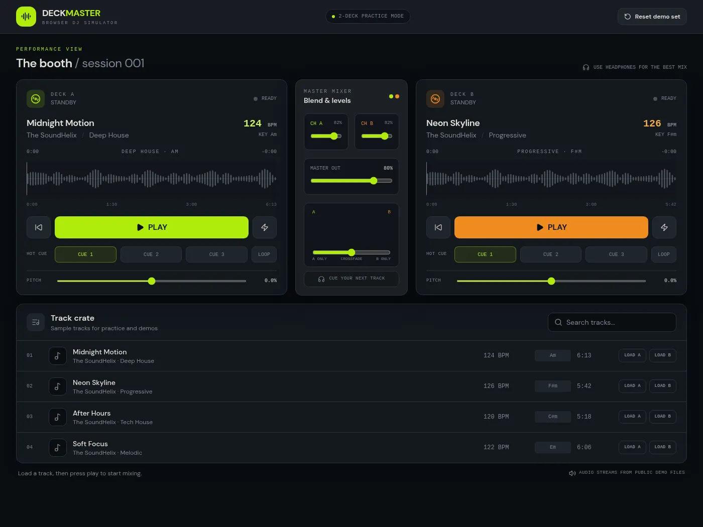 DeckMaster DJ Simulator