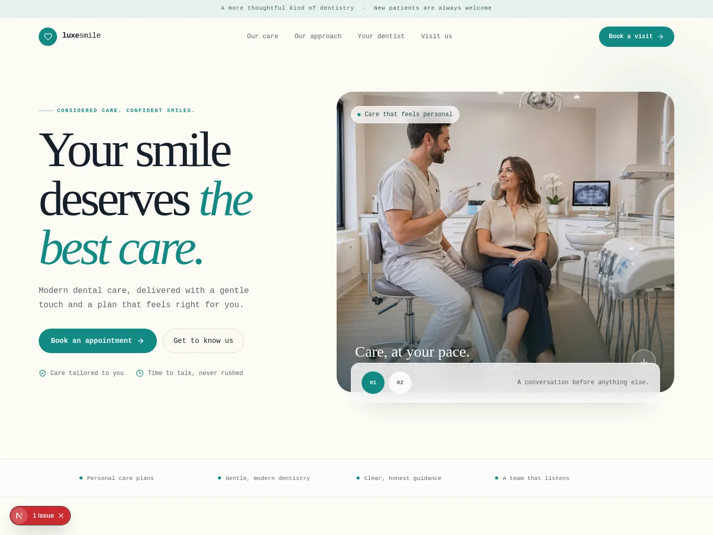LuxeSmile Clinic Website