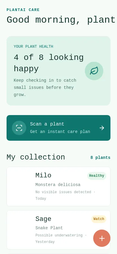 PlantAI Care Mobile