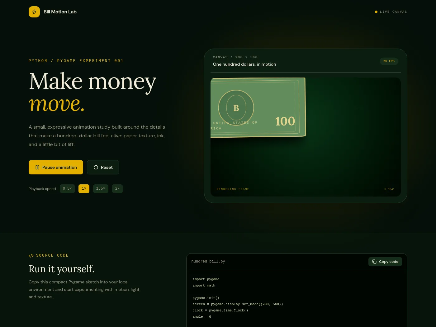 Hundred Dollar Animation