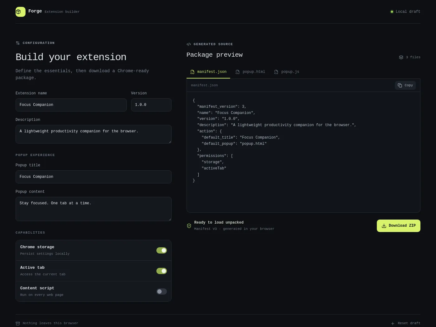 Extension Maker Pro