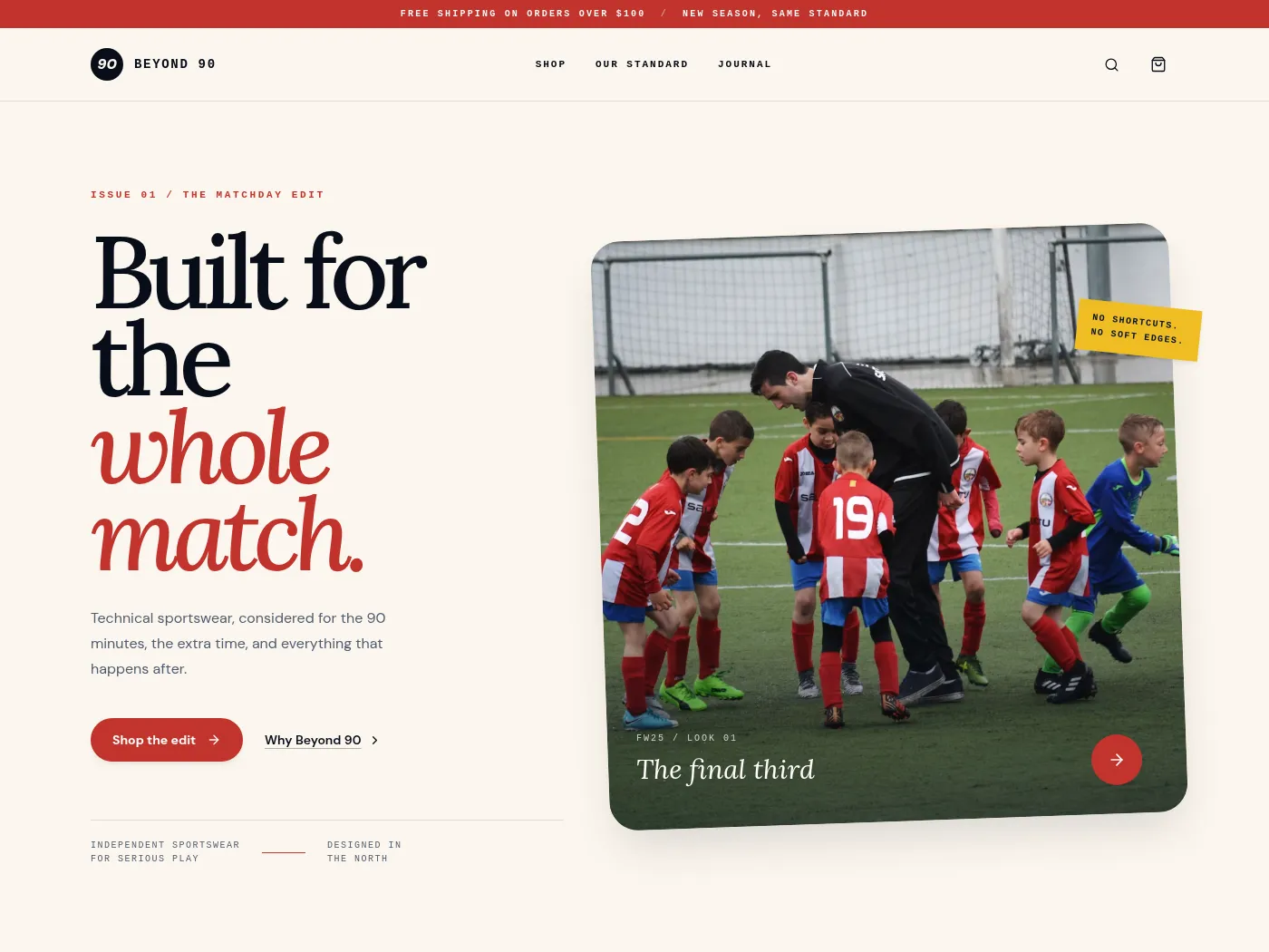 Beyond 90 Sports Site