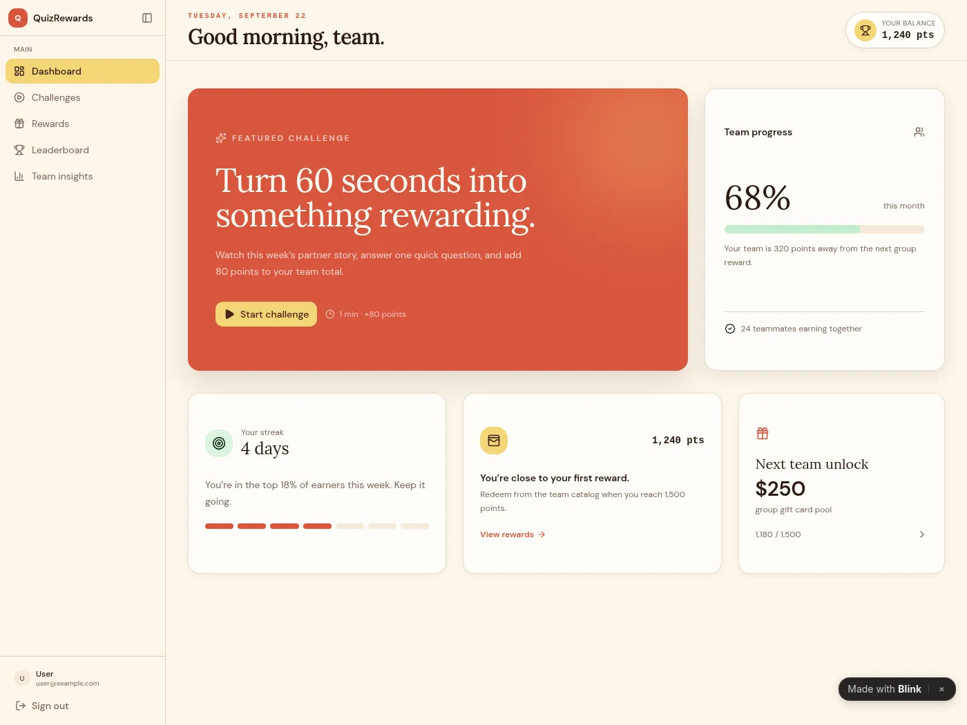 QuizRewards Platform