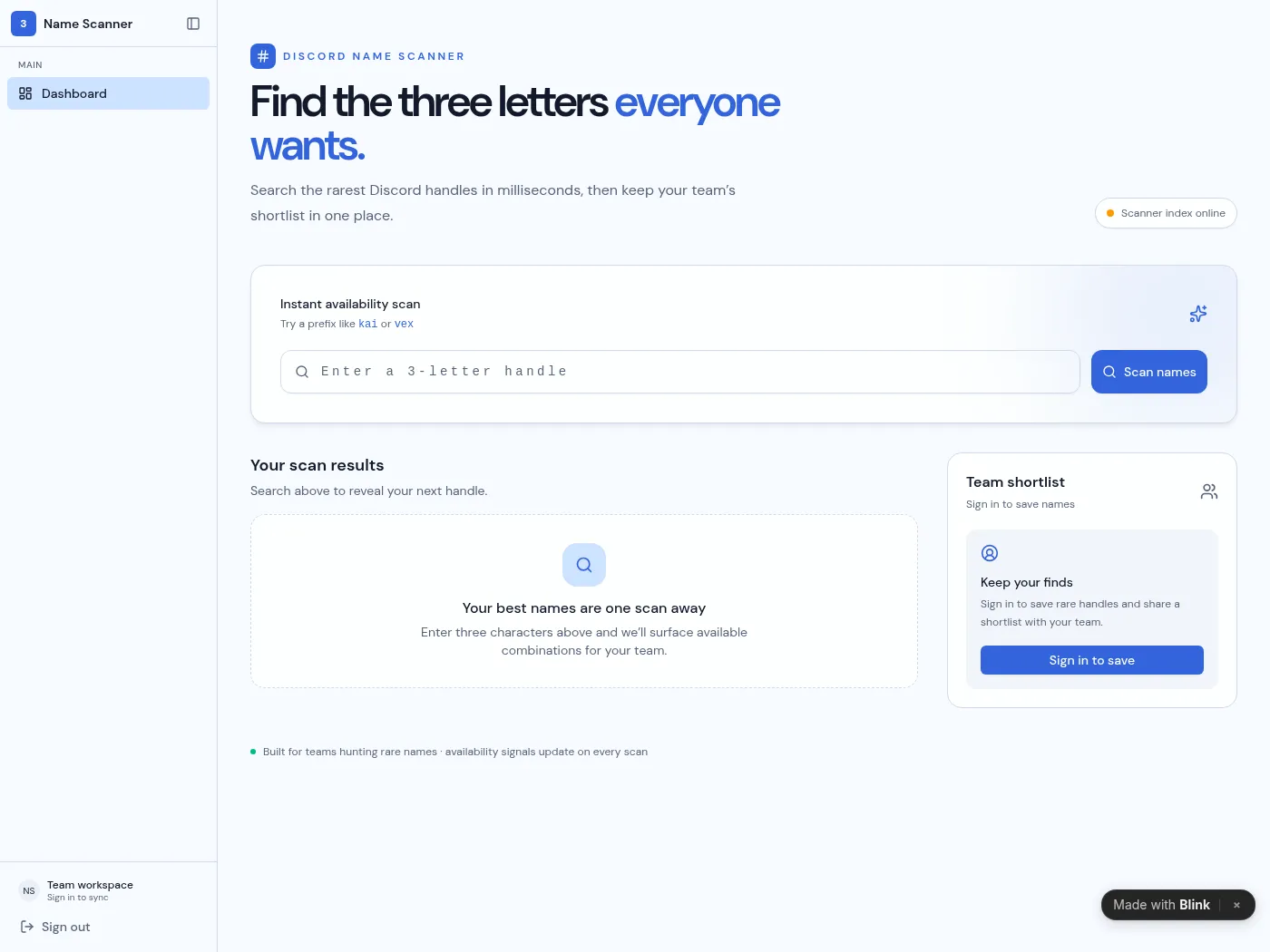 Discord Name Scanner