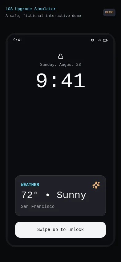 iOS Upgrade Simulator
