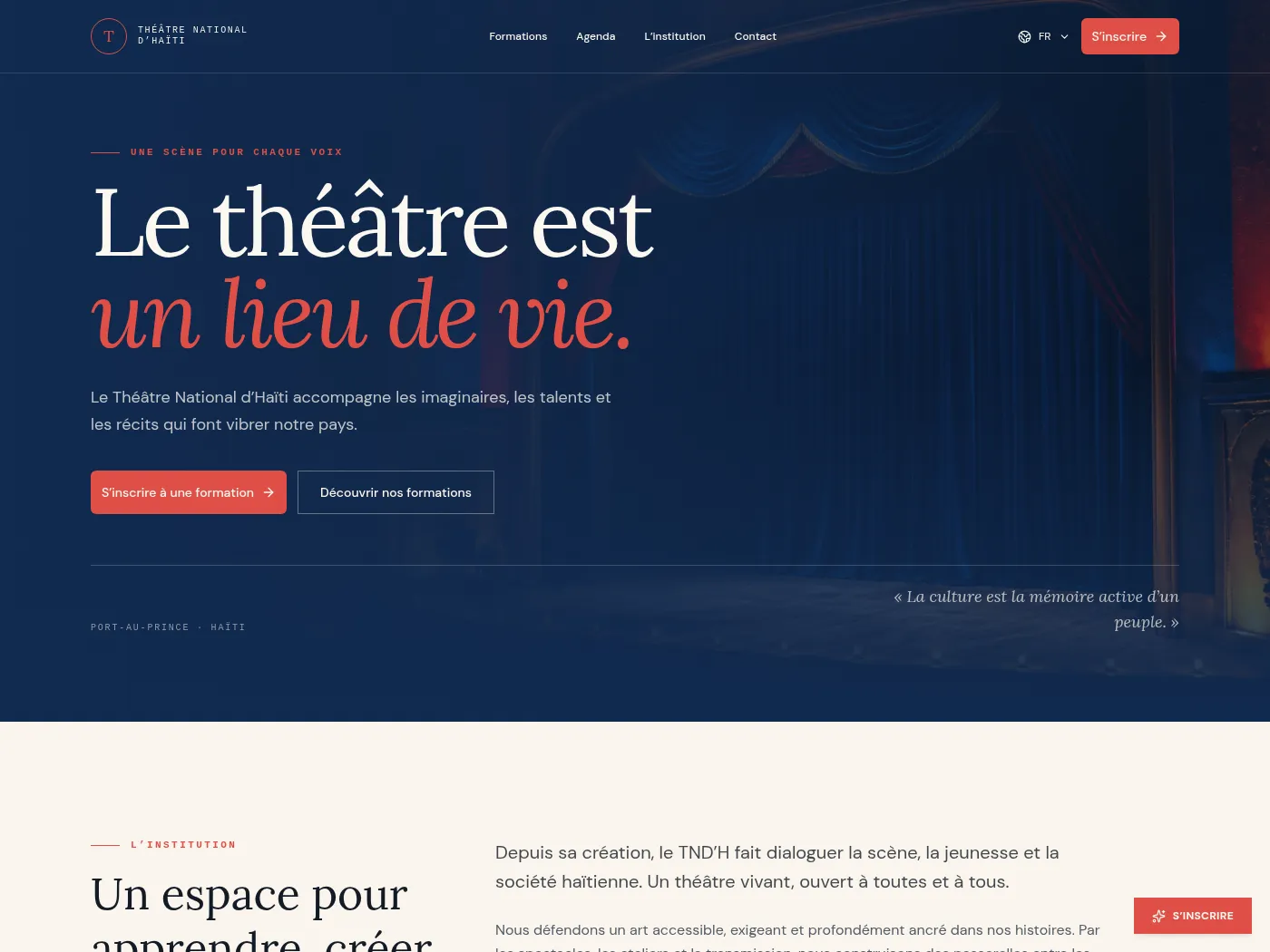 Théâtre National d’Haïti Web