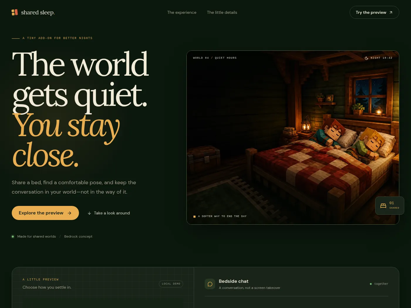 Shared Sleep Minecraft Addon