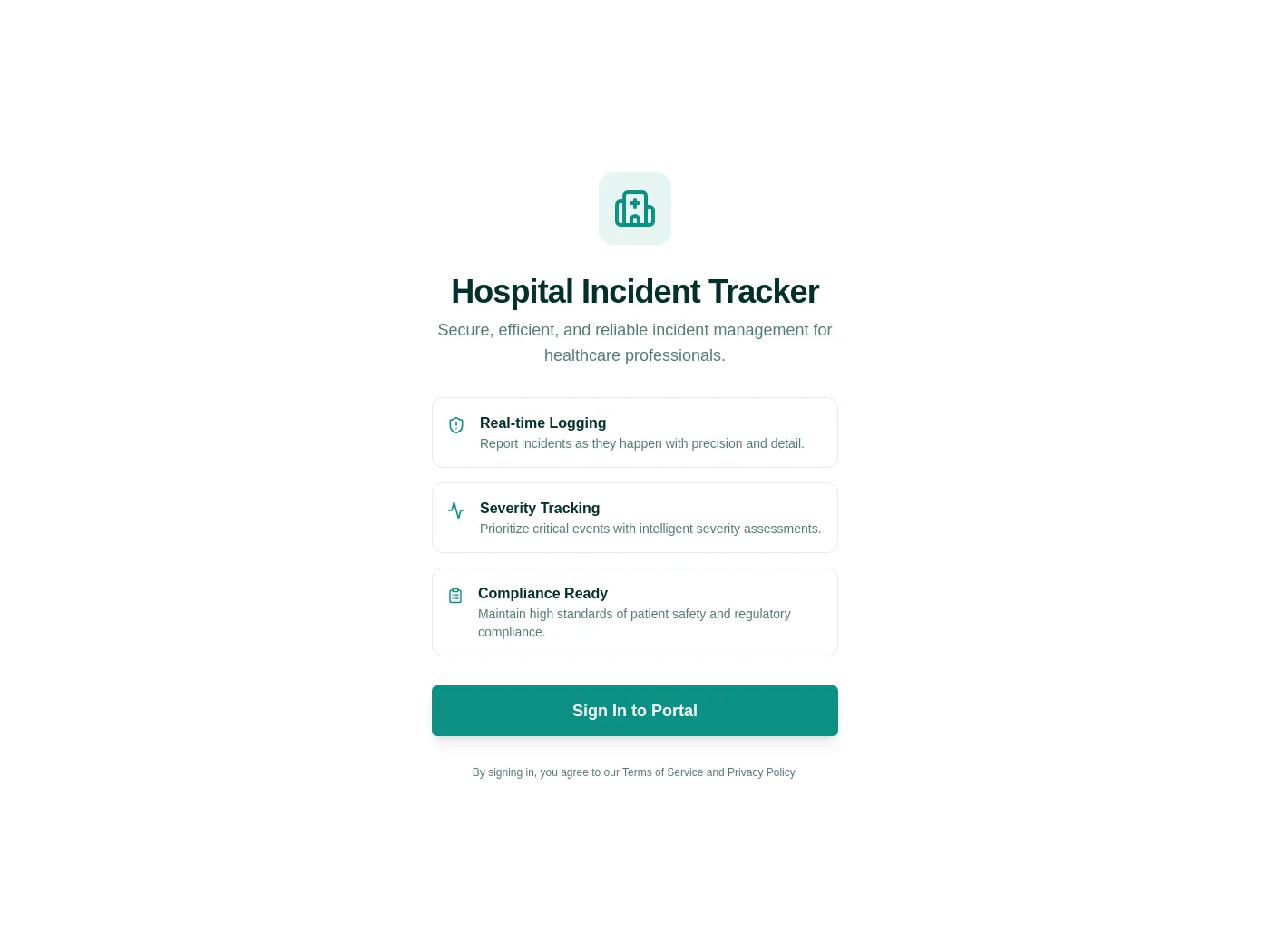 Hospital Incident Tracker