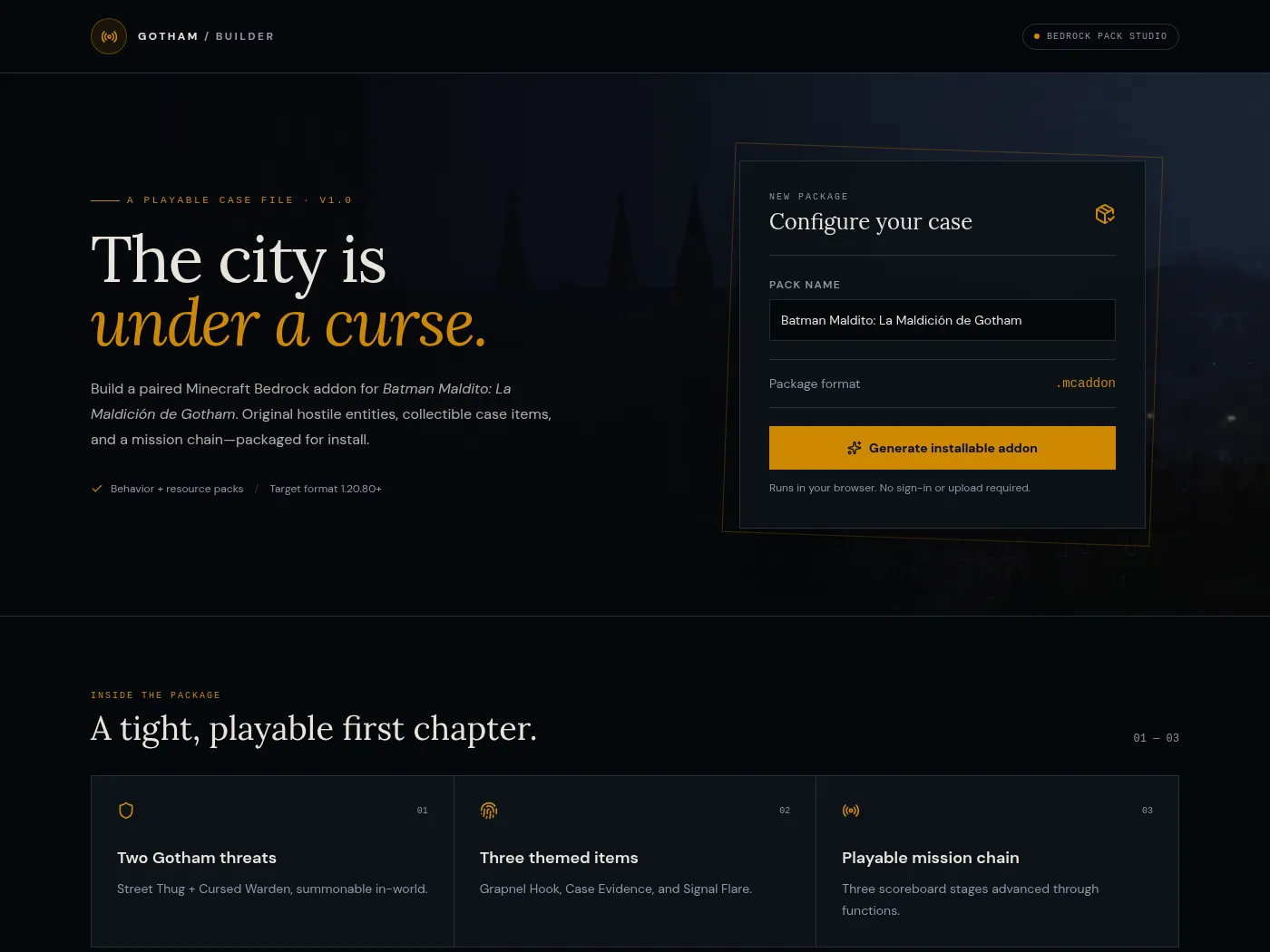 Gotham Addon Builder