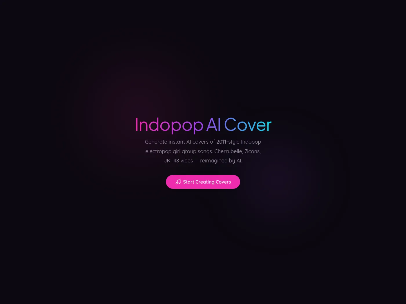 Indopop AI Cover Generator