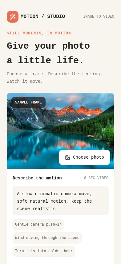 AI Image to Video
