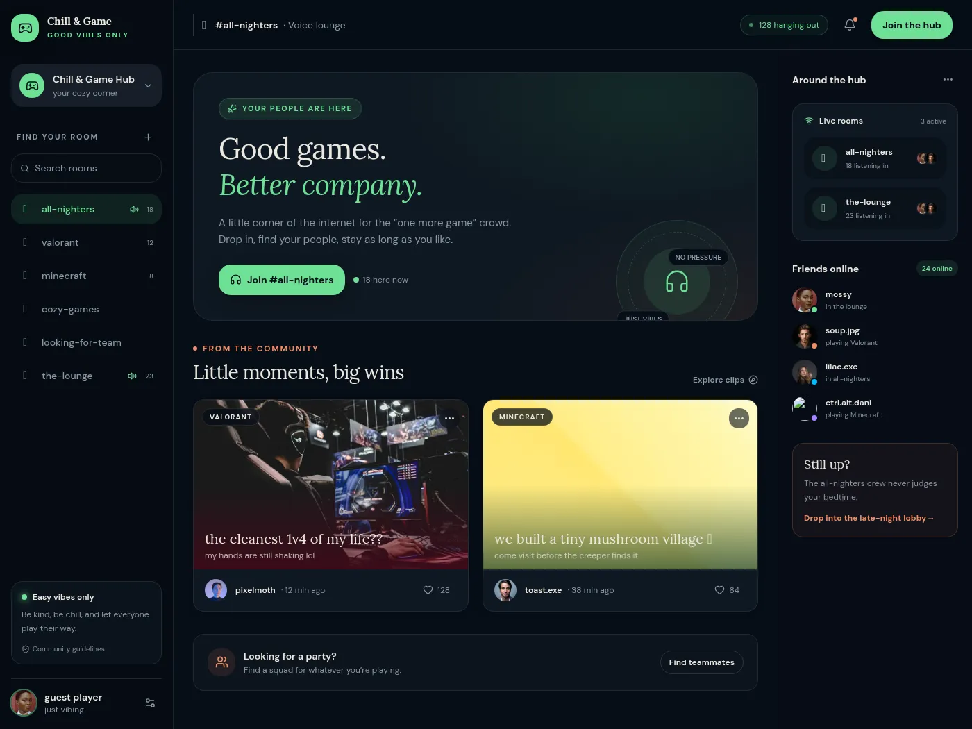Chill & Game Hub