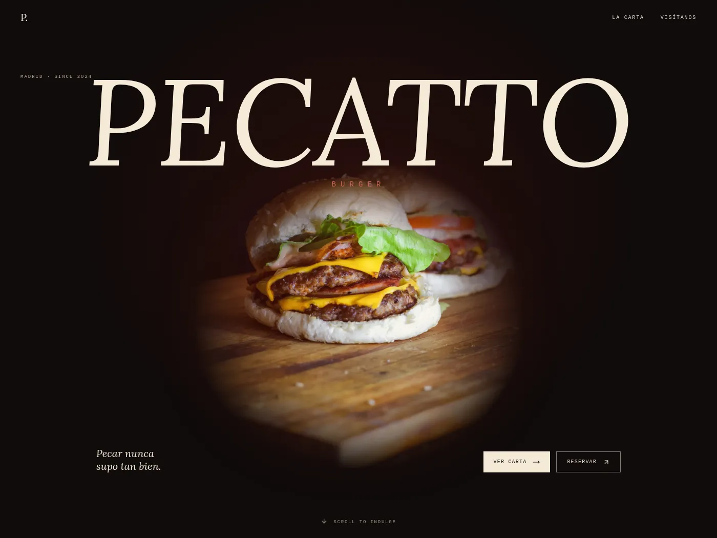 PECATTO Burger Showcase