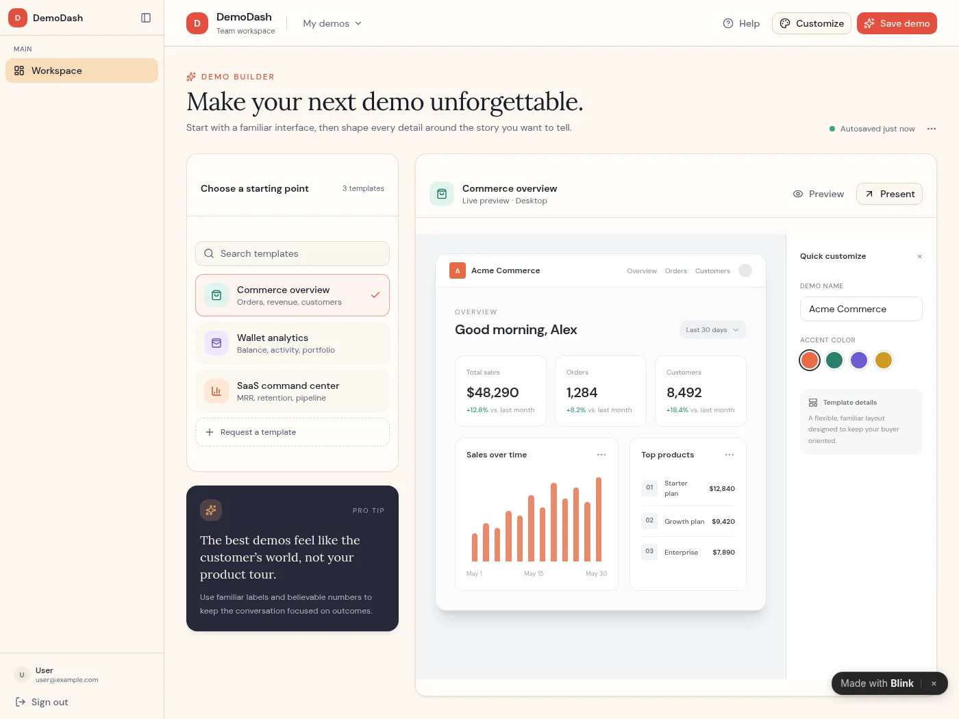 DemoDash for B2B SaaS