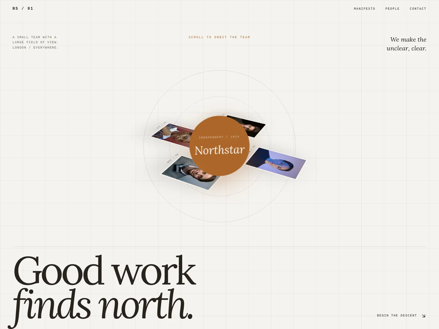 Immersive Team Landing Page