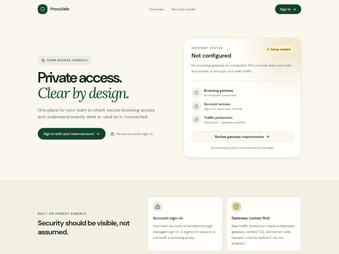 ProxySafe Web Service