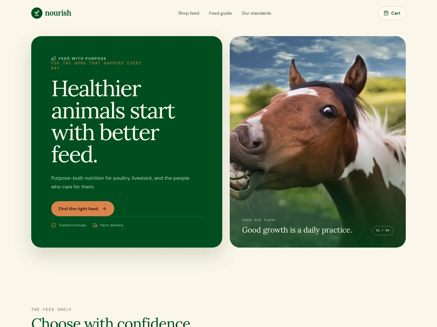 Nourish Feed E-Commerce