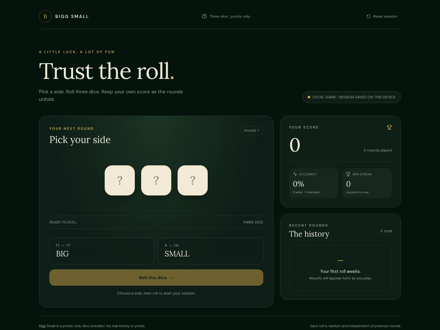 Bigg Small Game Tool