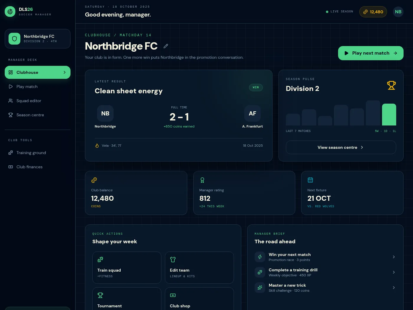 DLS26 Soccer Manager