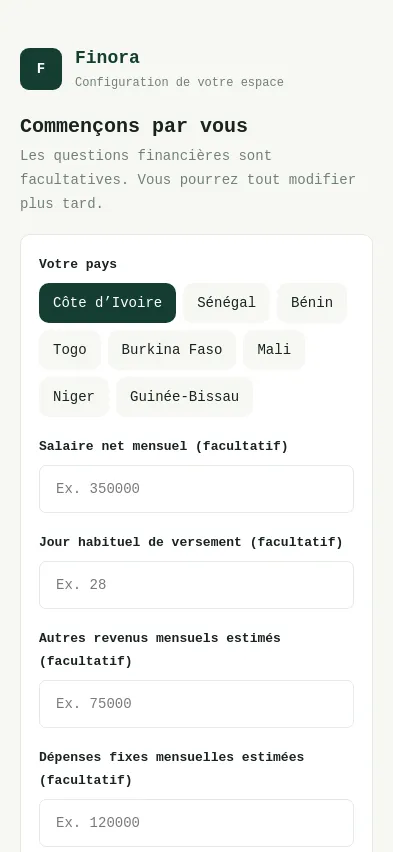 Finora Budget Mobile