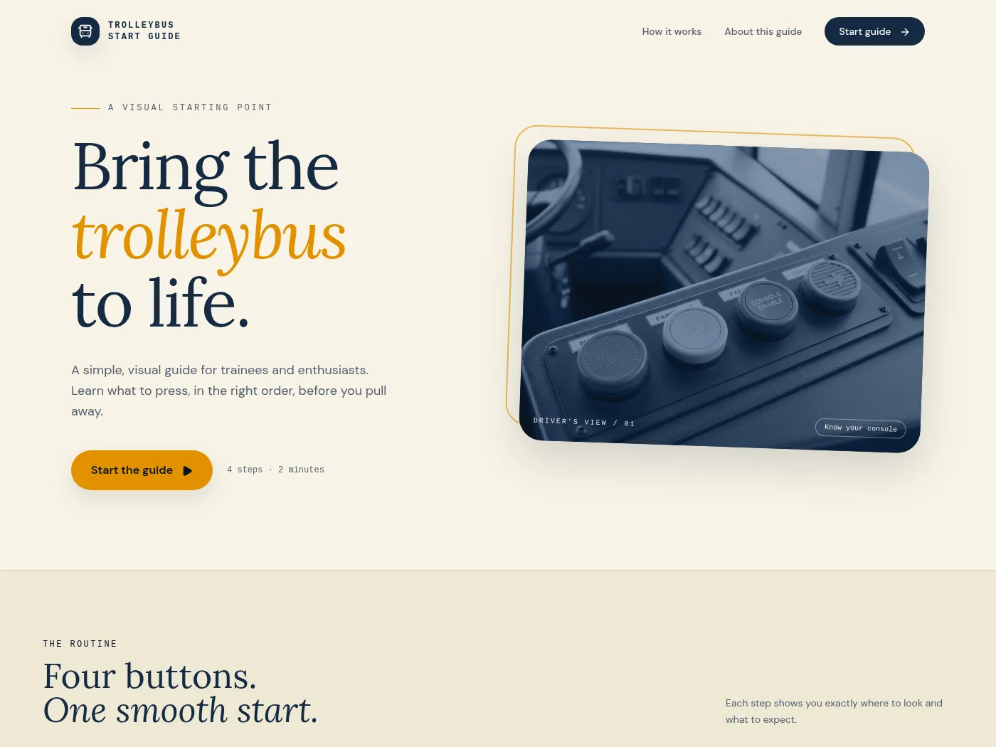 Trolleybus Start Guide