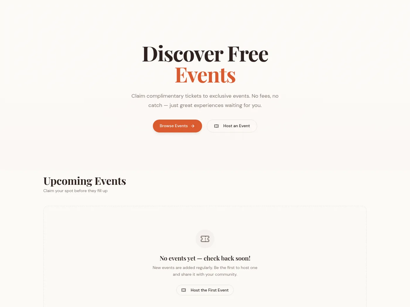 Free Ticketing Platform