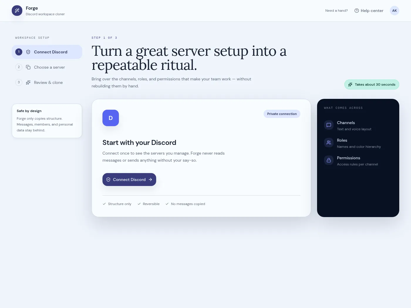 Discord Workspace Cloner