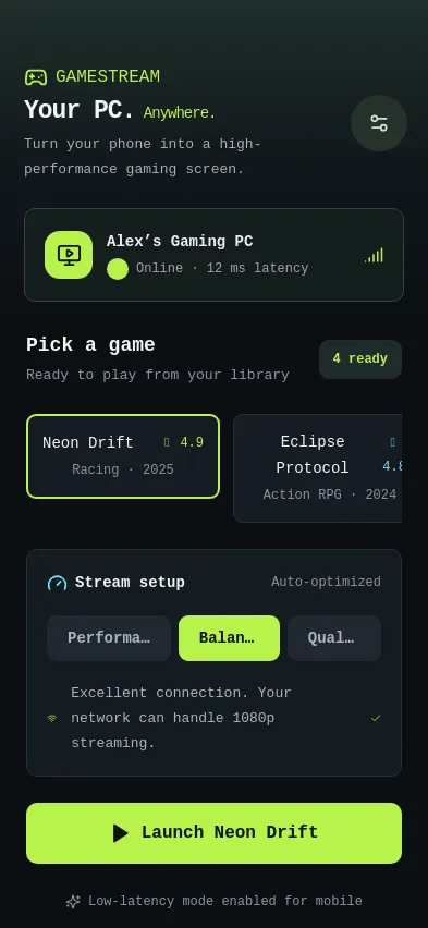 GameStream Mobile