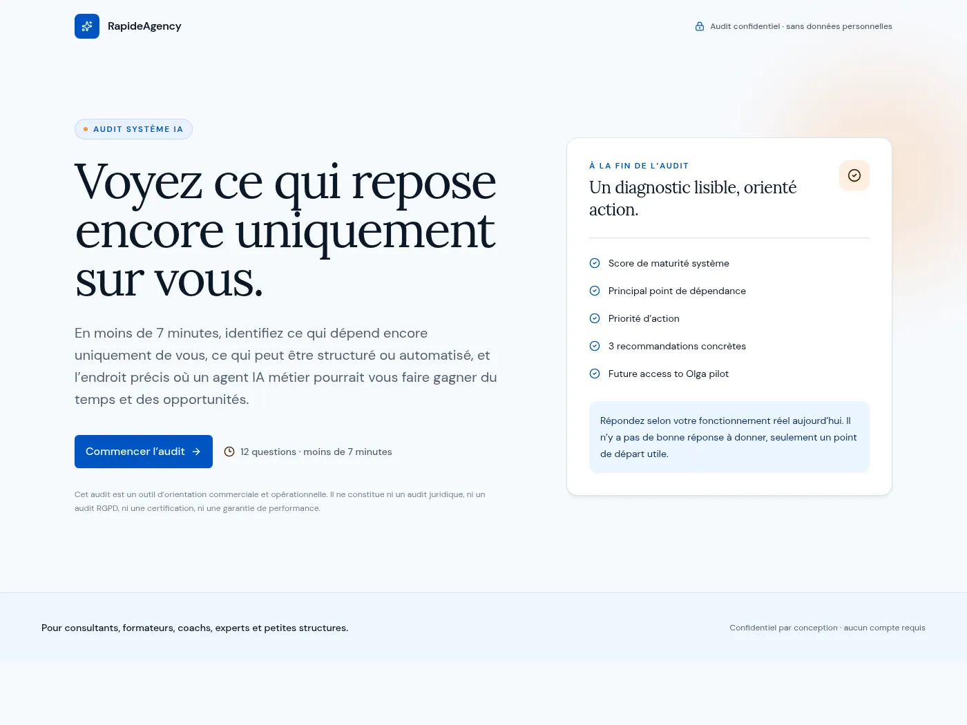 RapideAgency Audit Frontend