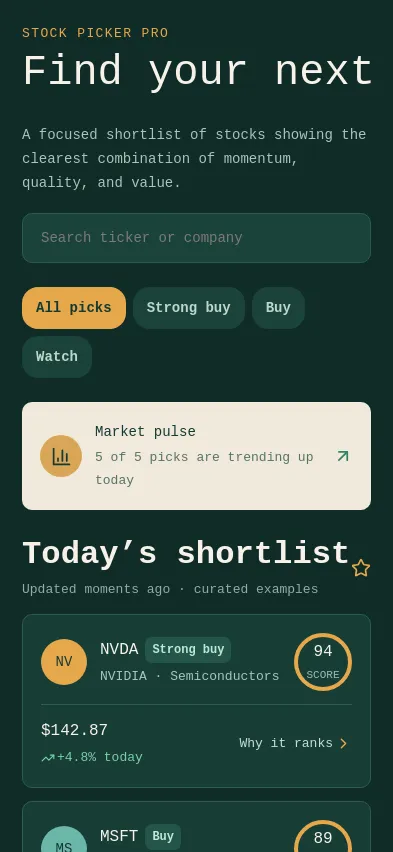 Stock Picker Pro