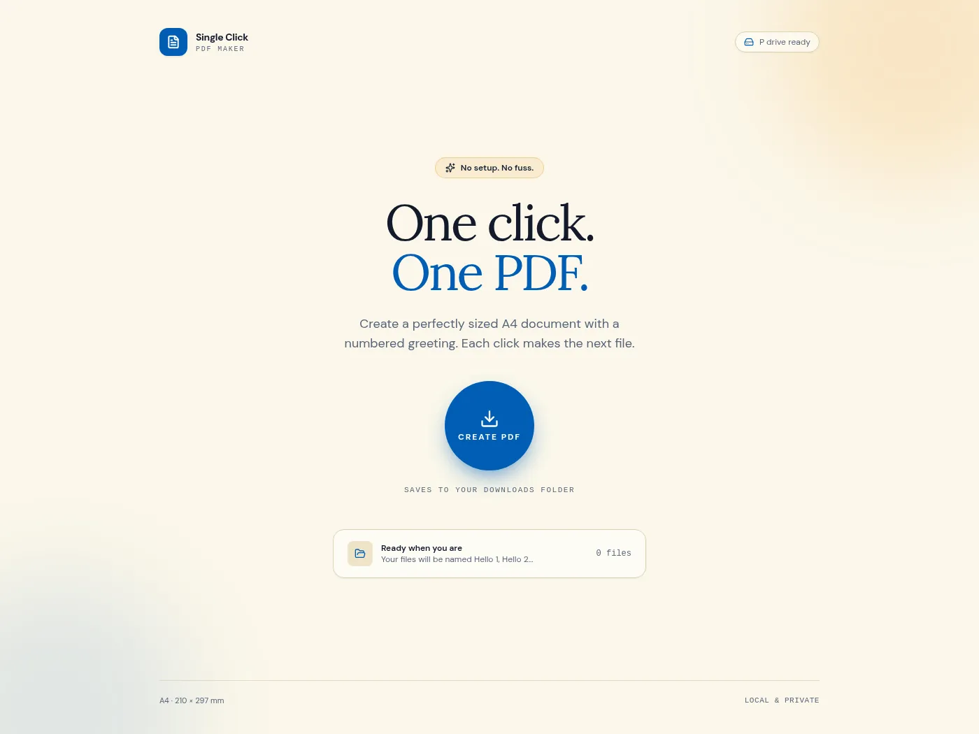 Single Click PDF Maker