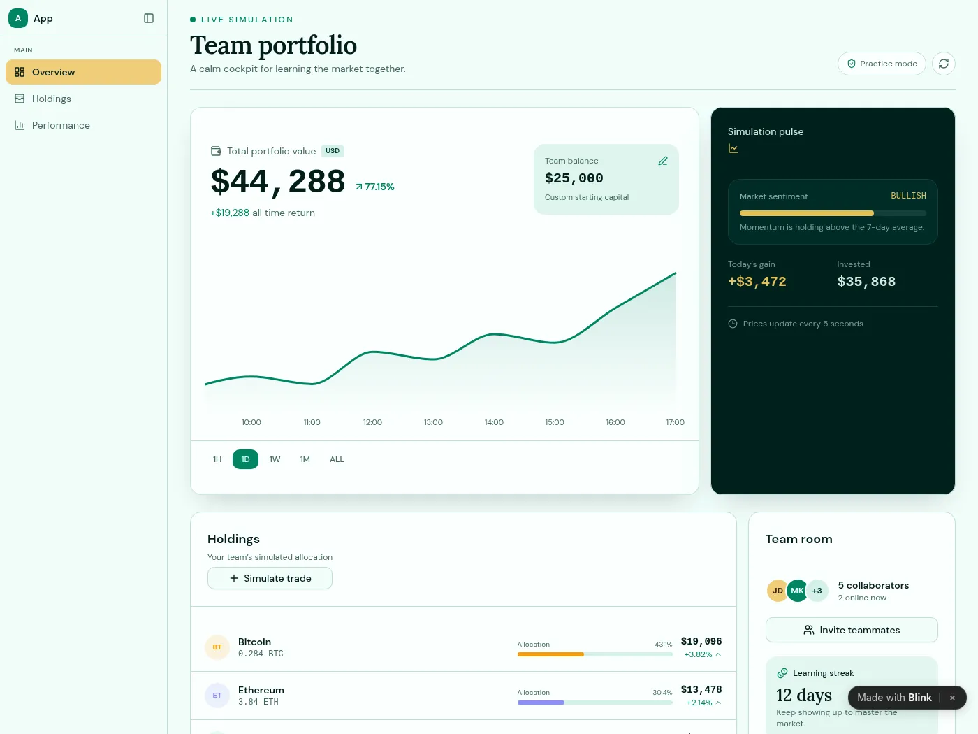 Crypto Portfolio Simulator