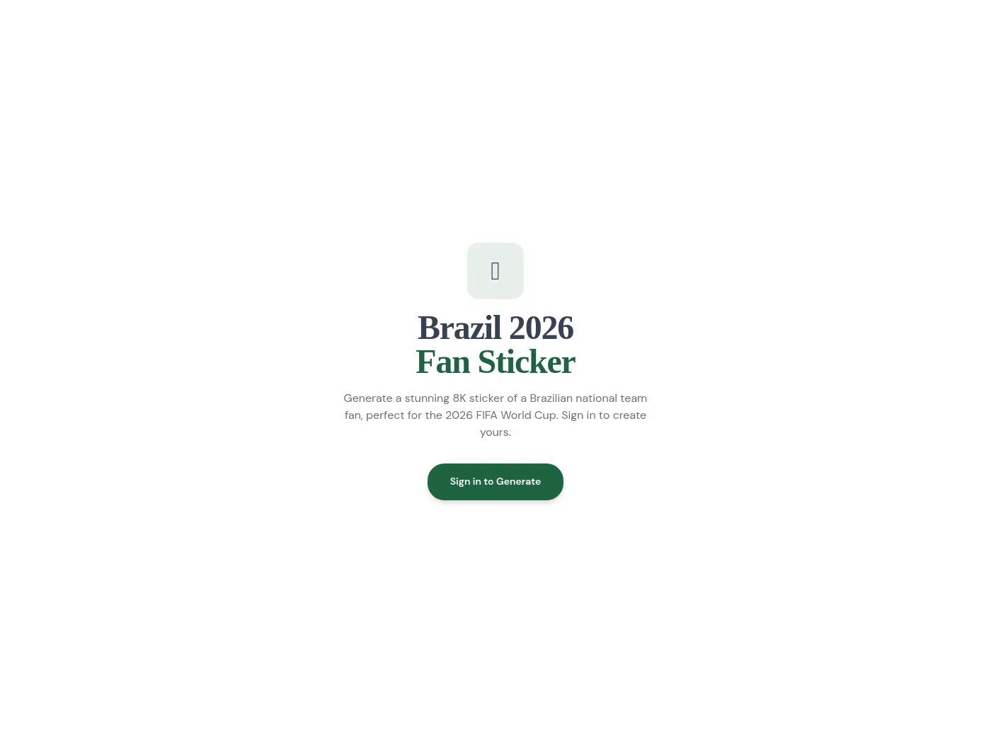 Brazil 2026 Fan Sticker
