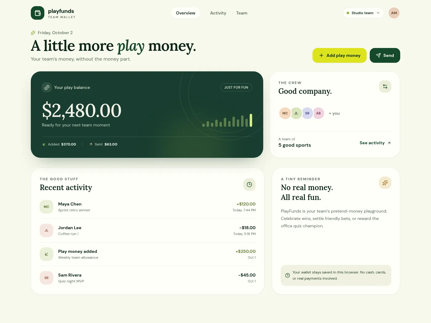 PlayFunds Wallet