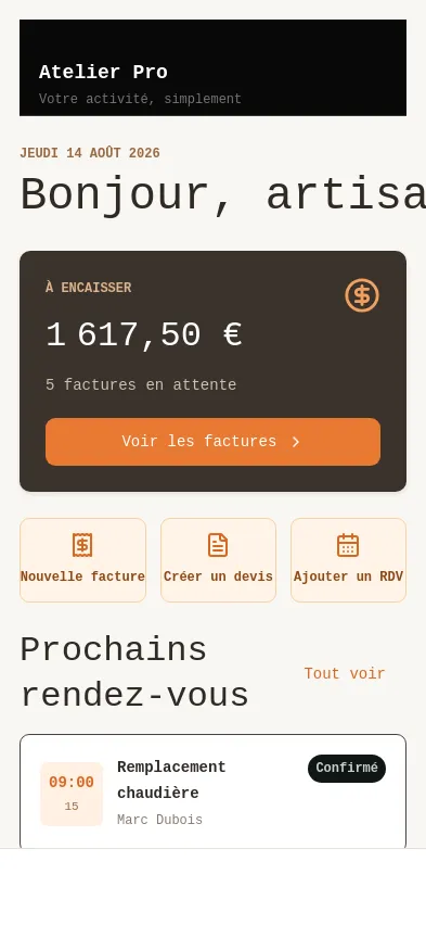 Artisan Invoice Mobile