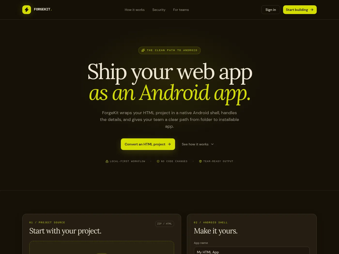 HTML2APK Converter