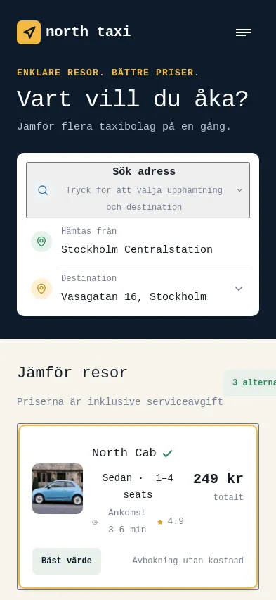 North Taxi App