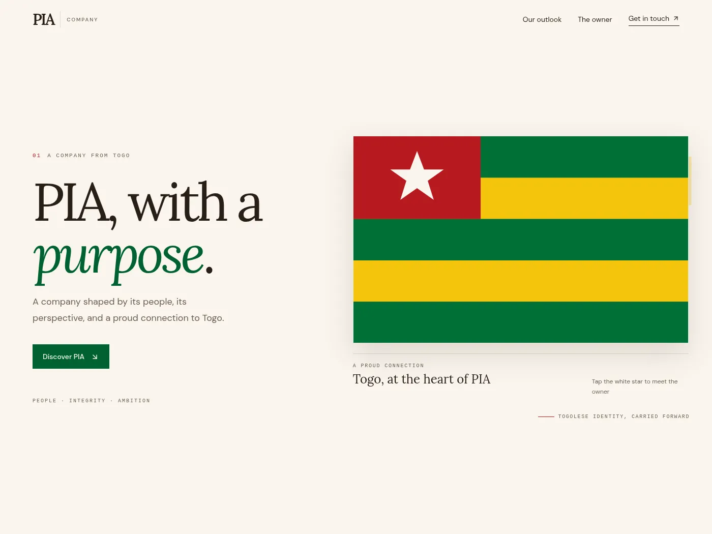PIA Company Web Showcase