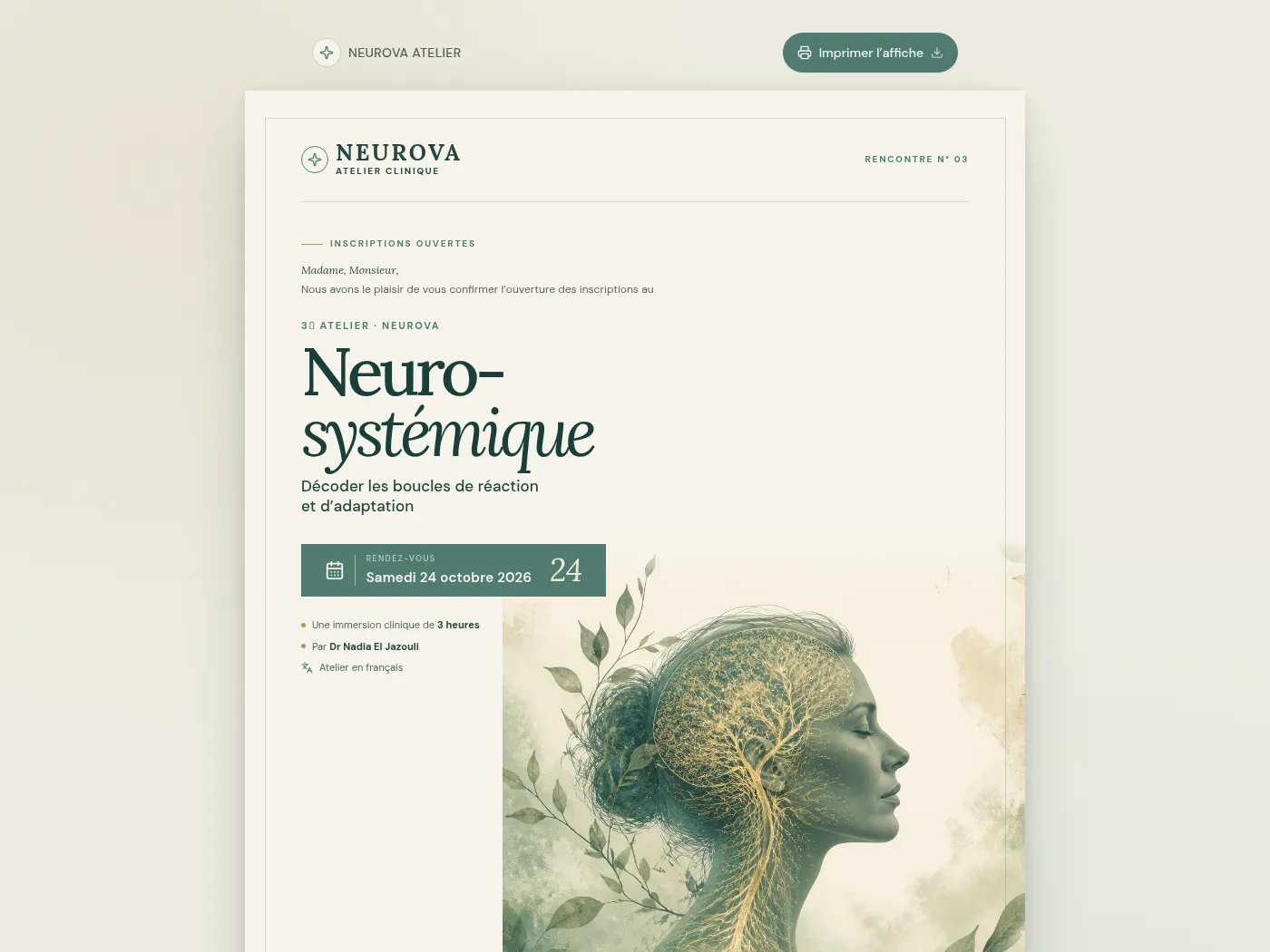 Neurova Atelier Flyer