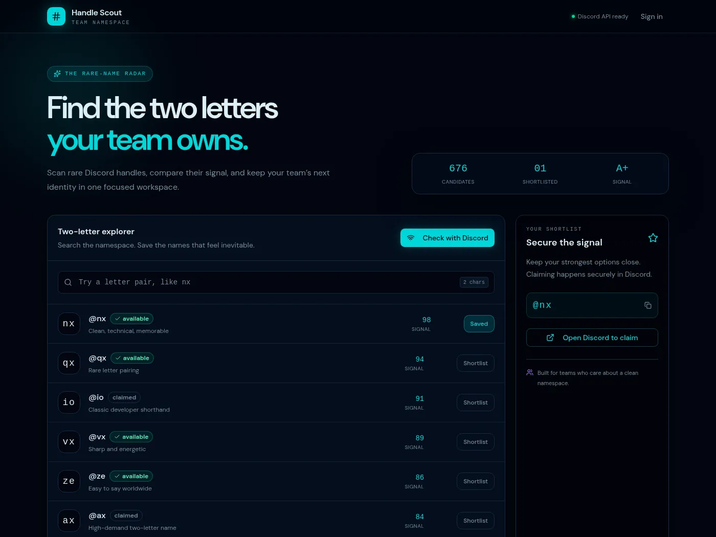 Discord Handle Checker