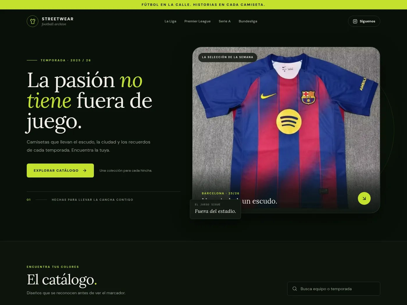 Catálogo Fútbol Pro