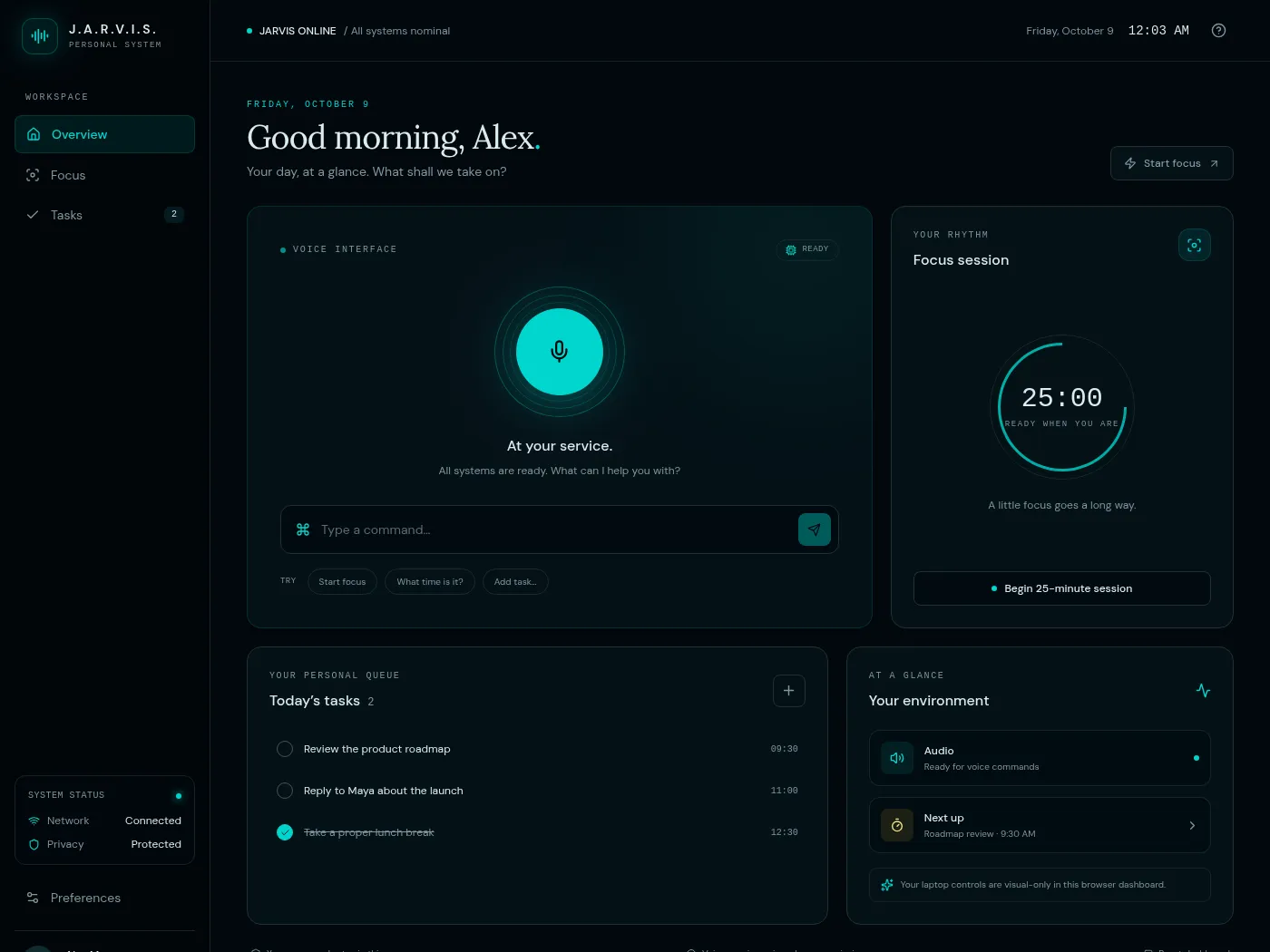 Jarvis UI Desktop