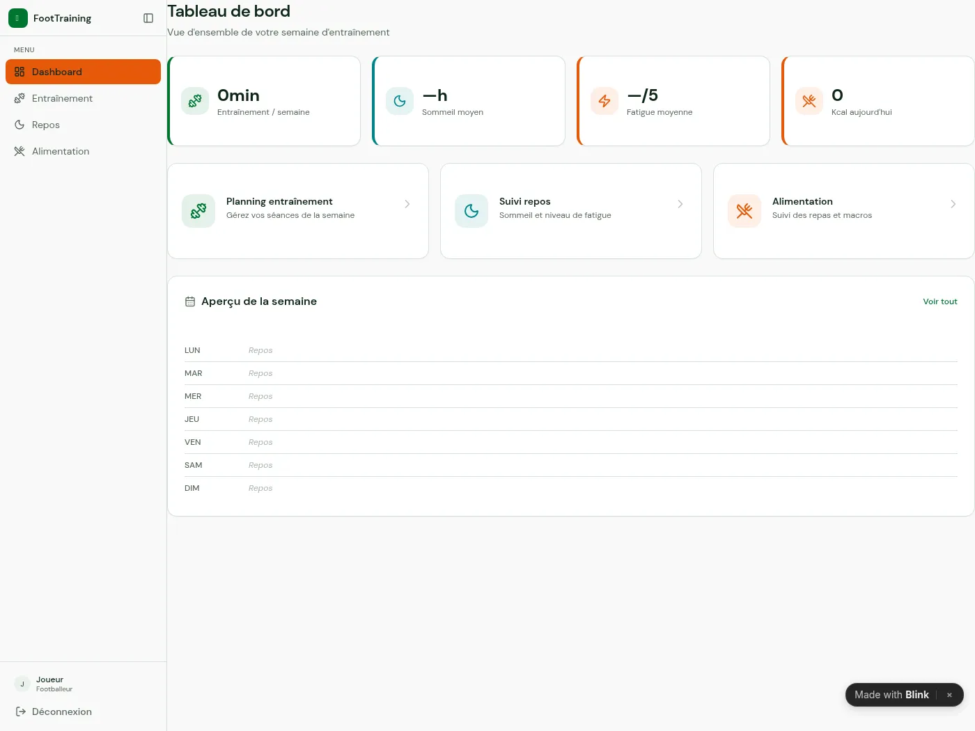 FootTraining Planner