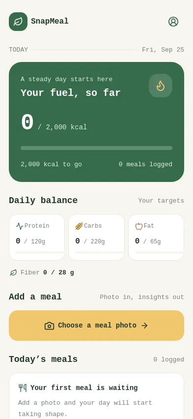 SnapMeal Tracker